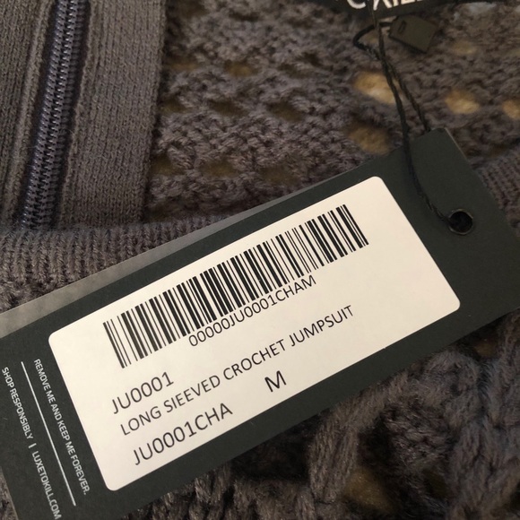 LUXE TO KILL | Pants & Jumpsuits | Luxe To Kill Grey Crochet Rave One ...